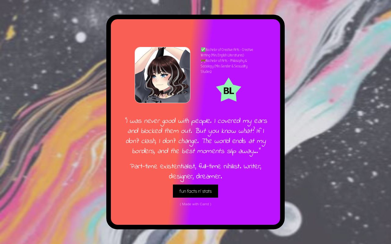 Claire's Carrd Profile